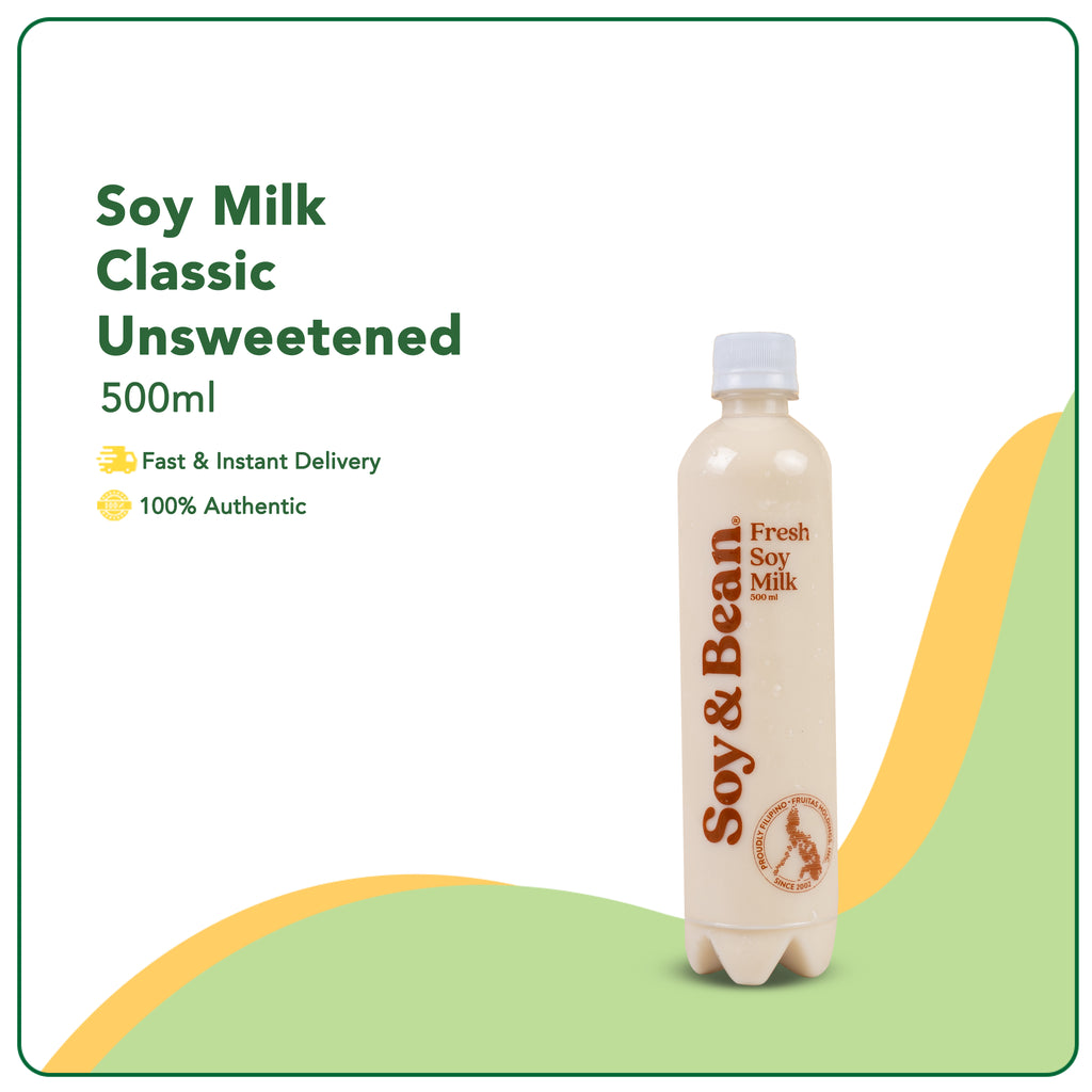 Soy & Bean Classic Unsweetened Soy Milk 500ml – House Of Fruitas